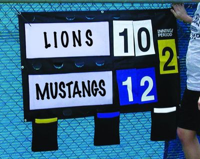 Diamond Portable Fence Mounted Scoreboard – Eido