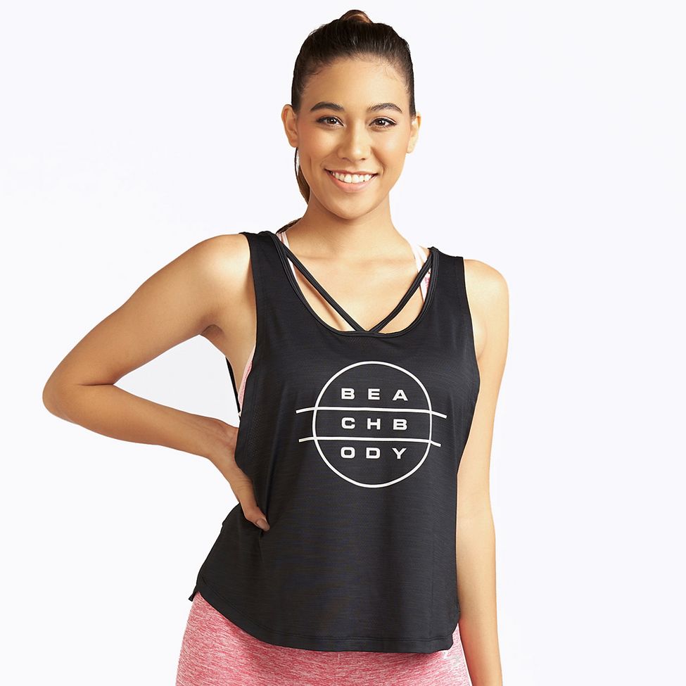 Womens Beachbody Energy Mesh Strap II Sleeveless and Tank Technical ...