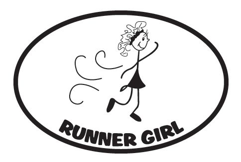 Runner Stickers Runner Girl Magnet Fitness Equipment at Road Runner Sports